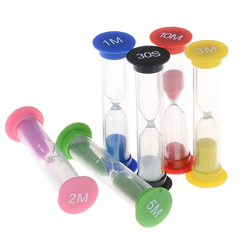 Set of 6 Sand Timers - 30sec, 1 min, 2 min, 3 min, 5 min & 10 ...