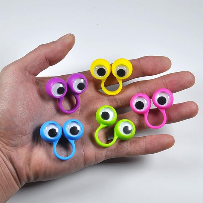 10 x Mini Googly Eyes Finger Puppets Peepers Classroom reading toy...