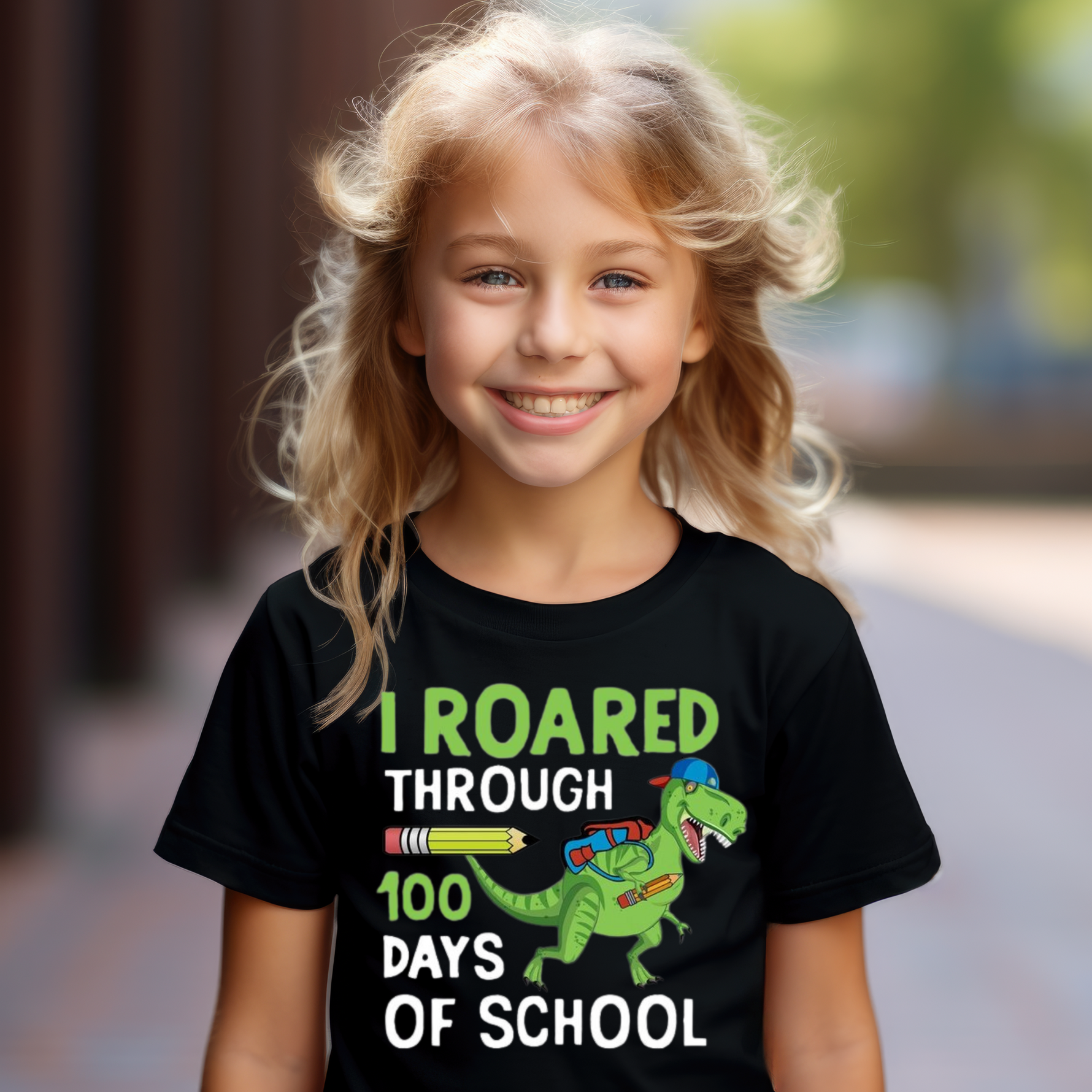 Kid's I roared through 100 days of school t-shirt – Clever Classroom