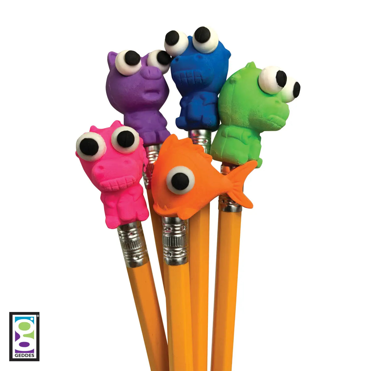 NEW! 6 Pack Popping Eyes Pencil Toppers Mixed Pack