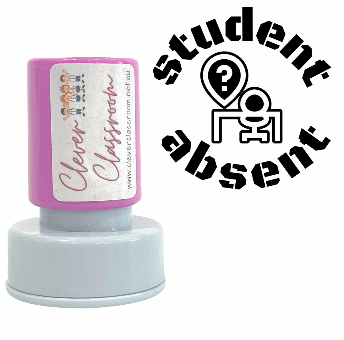 Student absent Teacher Stamp Self-inking 30mm round