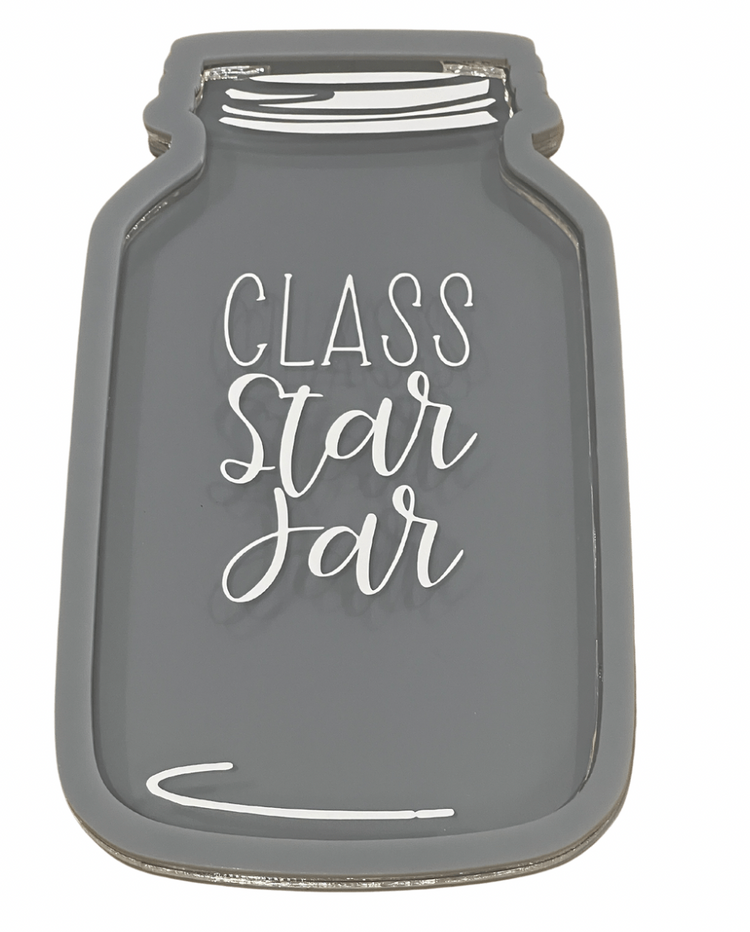 ALL NEW!!! GREY Class Star Jar with Pastel Stars – Clever Classroom