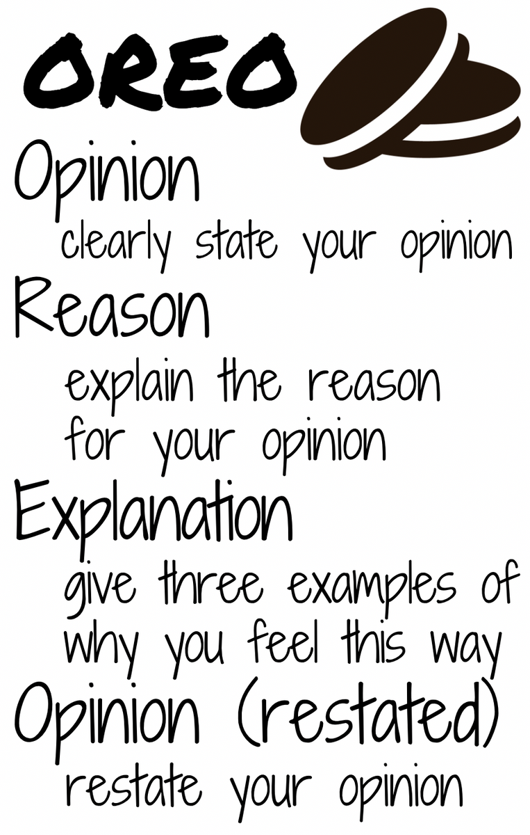 NEW! OREO Persuasive Writing Teacher Stamp - Rectangle 43 x 67mm