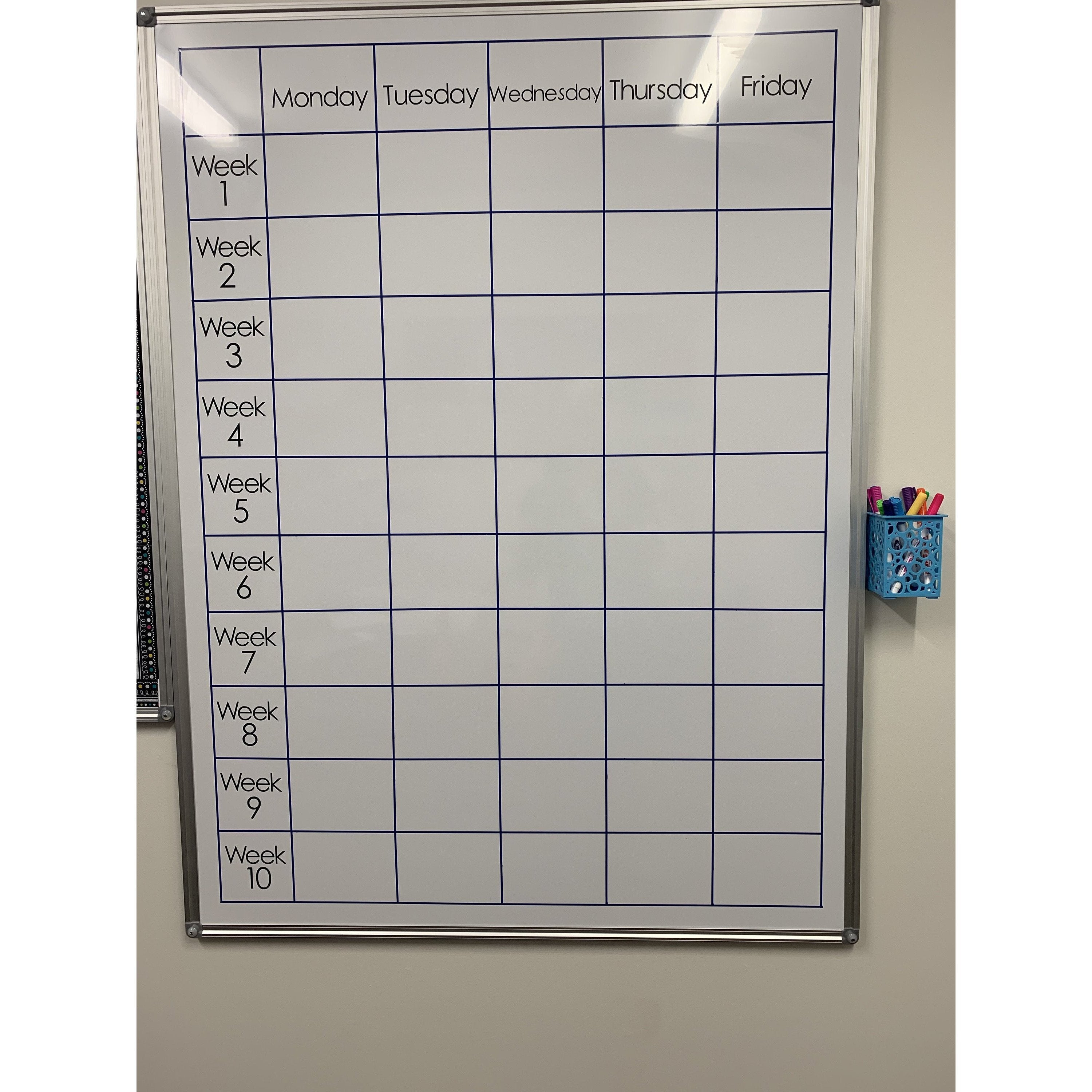 Board Decal - Whiteboard Calendar - Wall Organiser for school or offic ...