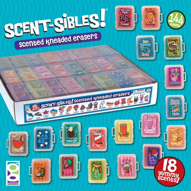 18 Pack Scent-sibles Scented Kneaded Erasers